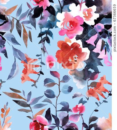 Botanical seamless pattern. - Stock Illustration [67366659] - PIXTA