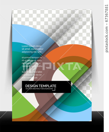 Circle design a4 flyer print template, annual... - Stock Illustration ...