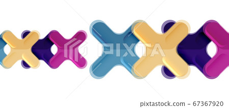 Glossy multicolored plastic style cross... - Stock Illustration ...