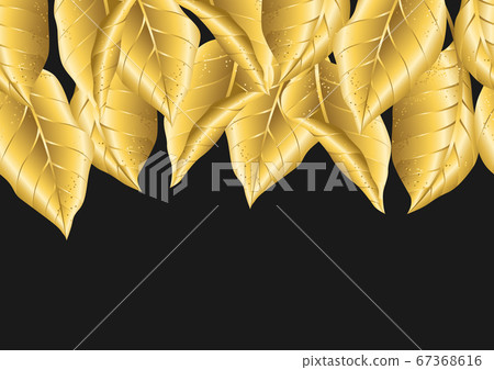 Seamless floral pattern with gold autumn foliage. - Stock Illustration ...