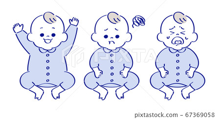 Mood, moody, crying baby blue - Stock Illustration [67369058] - PIXTA