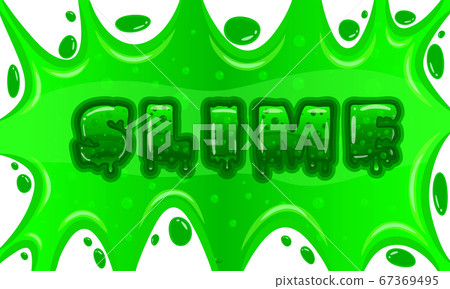 Slime word letters text green bubbling mold.... - Stock Illustration ...
