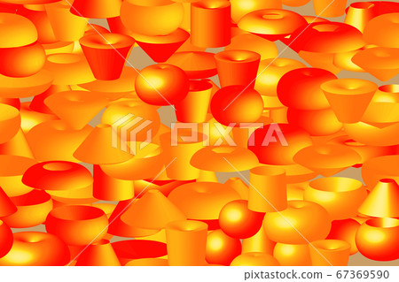 Abstract Color Volume Shapes 3D Illustration... - Stock Illustration ...
