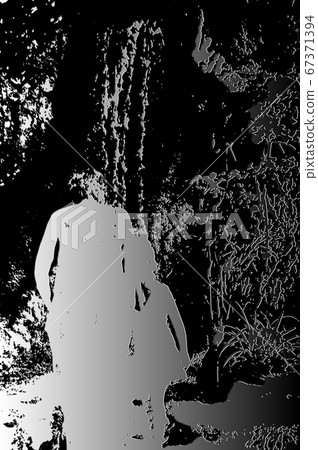 Fancy vertical template with a background of trees - Stock Illustration ...