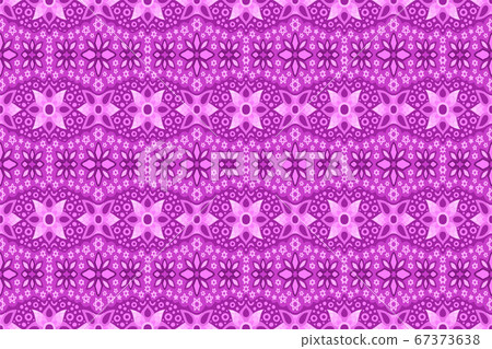 Abstract purple art with seamless floral pattern-插圖素材 [67373638] - PIXTA圖庫