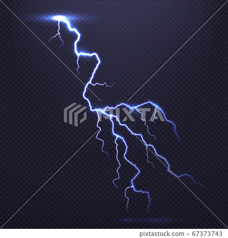 Lightning, natural light effect, bright glowing... - Stock Illustration ...