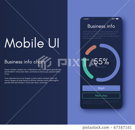 Mobile application interface. Ui design, vector-插圖素材 [67387181] - PIXTA圖庫