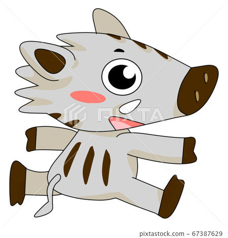 Wild boar character - Stock Illustration [67387629] - PIXTA