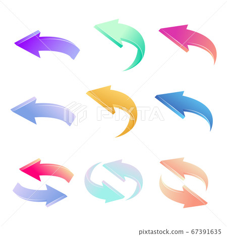 Set of arrow designs in different styles... - Stock Illustration ...
