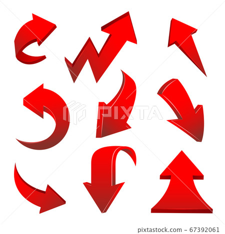 Set of arrow designs in different styles... - Stock Illustration ...