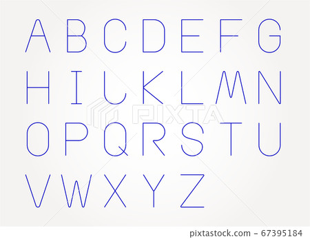 Creative font line art Line width can be set to... - Stock Illustration ...