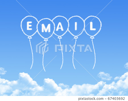 Cloud shaped as email Message - Stock Illustration [67403692] - PIXTA