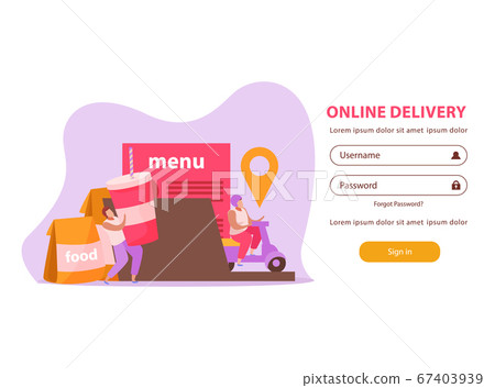 Online Delivery Authorization Page - Stock Illustration [67403939] - PIXTA