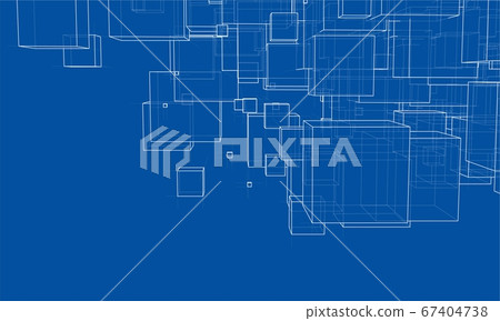 Abstract boxes background - Stock Illustration [67404738] - PIXTA