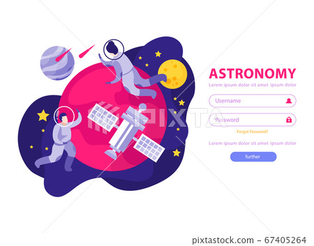 Astronomy Space Login Page - Stock Illustration [67405264] - PIXTA
