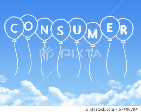 Cloud shaped as consumer Message - Stock Illustration [67406794] - PIXTA