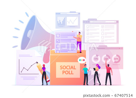 Election and Social Poll Concept. Voters... - Stock Illustration ...