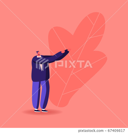 Offering or Begging Concept. Male Character in... - Stock Illustration ...