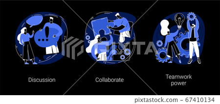 Effective team-working abstract concept vector... - Stock Illustration ...