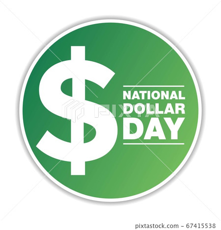 National Dollar Day. August 8. Holiday concept.... - Stock Illustration ...
