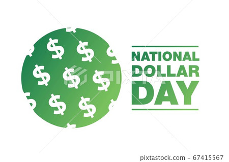 National Dollar Day. August 8. Holiday concept.... - Stock Illustration ...