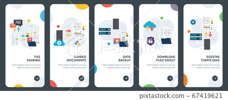 Set of flat design of technology and computers-插圖素材 [67419621] - PIXTA圖庫