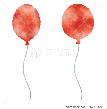 2 types of red balloon set - Stock Illustration [67424269] - PIXTA