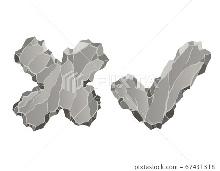 Stone game element. Cartoon rock ui element for... - Stock Illustration ...