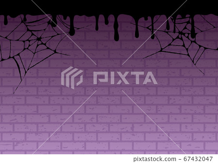 Spooky brick wall with a cobweb - Stock Illustration [67432047] - PIXTA