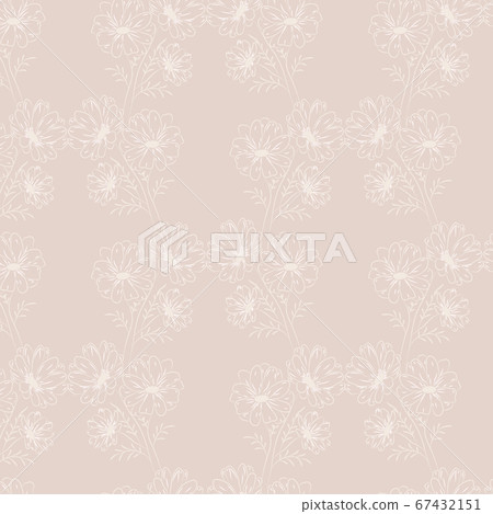 Light floral pattern. Floral ornament in beige... - Stock Illustration ...