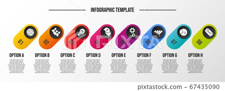 Colorful chart with business symbols -... - Stock Illustration ...