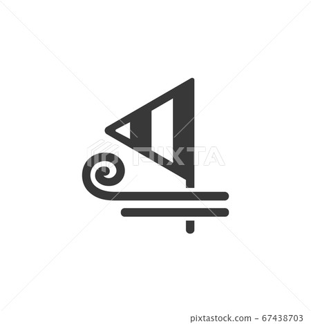 Wind Direction Symbol Simple Compass Icon Illustration Design, Compass