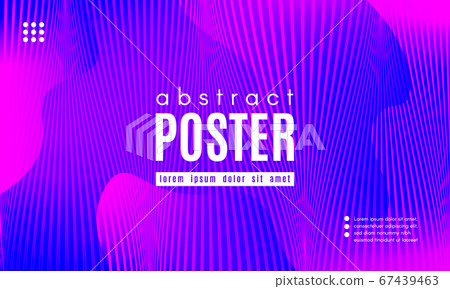 Abstract Wave Poster with Color Fluid Shapes. - Stock Illustration ...