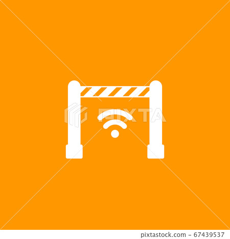 Automatic gate system icon, vector sign - Stock Illustration [67439537 ...