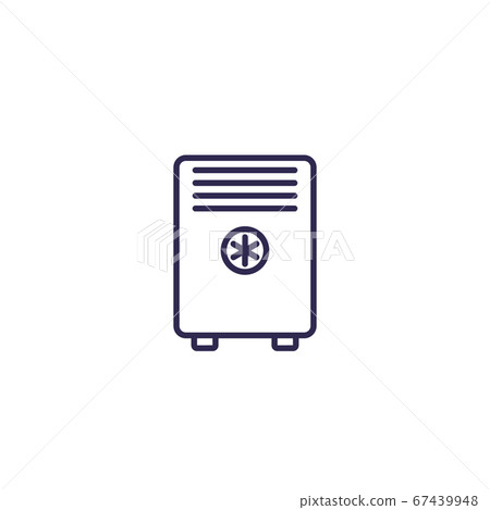 air conditioner, mobile ac line icon - Stock Illustration [67439948 ...