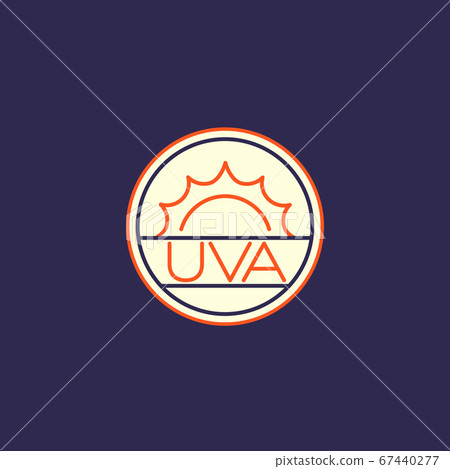 UVA protection icon, badge, linear design - Stock Illustration ...