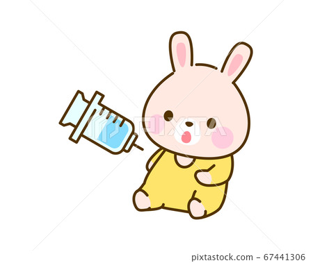 Baby rabbit to be injected for hospitals and... - Stock Illustration ...