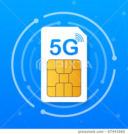 5G Sim Card. Mobile telecommunications... - Stock Illustration ...