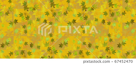 Checkered pattern and autumn leaves background... - Stock Illustration ...