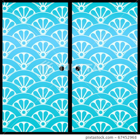 Japanese fusuma Japanese pattern sliding door... - Stock Illustration ...
