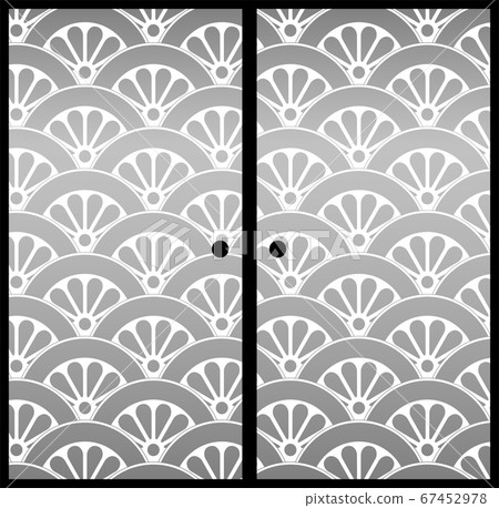 Japanese fusuma Japanese pattern sliding door... - Stock Illustration ...