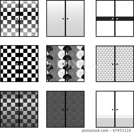 Japanese style fusuma Japanese culture Japanese... - Stock Illustration ...