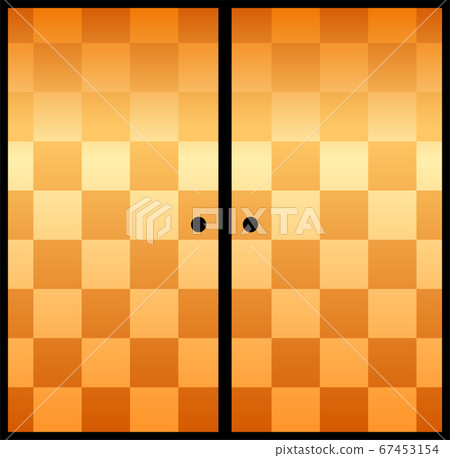 Japanese style fusuma Japanese culture Old folk... - Stock Illustration ...