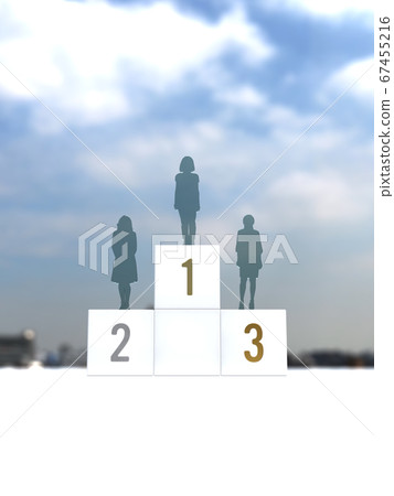 Female silhouettes ranked 3DCG illustrations - Stock Illustration ...