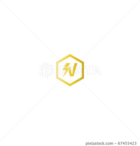Lightning Letter V logotype gradient color - Stock Illustration ...