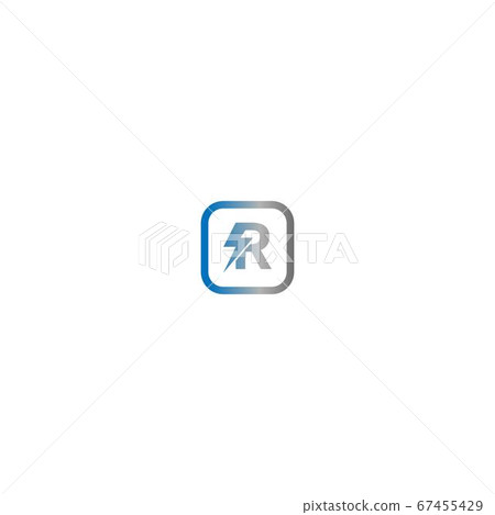 Lightning Letter R logotype gradient color - Stock Illustration ...