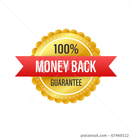 Money back guarantee. Ribbon banner. Sale tag.... - Stock Illustration ...