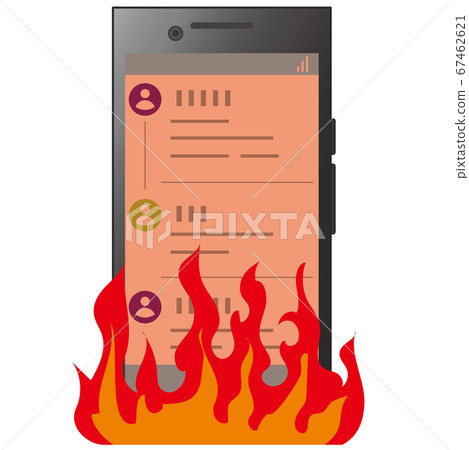 Internet flaming SNS - Stock Illustration [67462621] - PIXTA