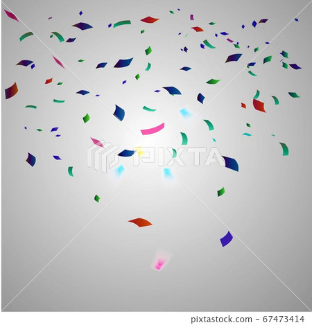 Colorful bright confetti isolated on transparent - Stock Illustration ...