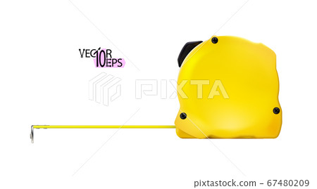 Side view Realistic Tape measure isolated on white - Stock Illustration ...